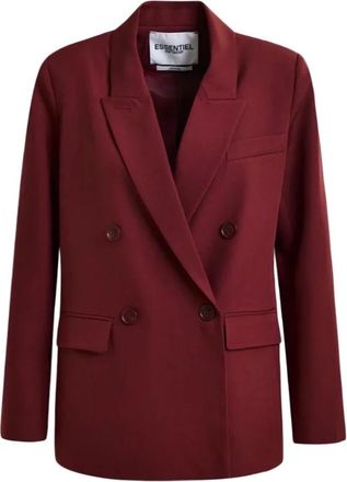 Essentiel Femme, Vestes, Brun, Taille: 36 FR Blazer structur&eacute; avec fermeture double boutonnage