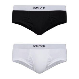 Tom Ford Homme, Sous-v&ecirc;tements, Multicolore, Taille: 2XL Lot de deux slips en coton avec logo