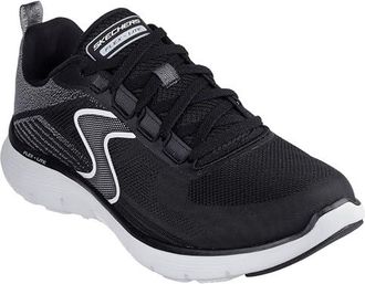 Skechers Homme Flex Advantage 5.0 Spreelo Basket, Black Mesh/White Trim, 43 EU