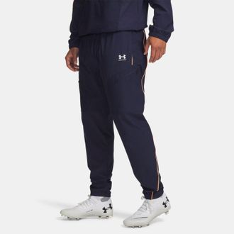 Under Armour Challenger Warm-up-Hose f&uuml;r Herren Washed Blaue Marine / High Vis Gelb XXL