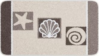 Linea Due AQUATICA Badteppich, 100% Polyacryl, sehr weich, Braun, 65x115 cm