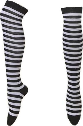 Generico Chaussettes hautes au genou ray&eacute; style sportif pour femme (2 paires), Sock 10, Taille Unique