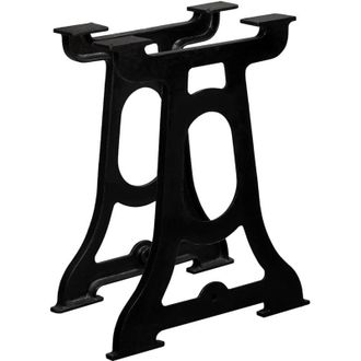 vidaXL Vidaxl - Pied de table de salle &agrave; manger 2 pcs Cadre en y Fonte