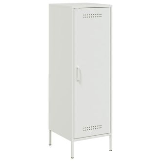 vidaXL Credenza Bianca 36x39x113 Cm In Acciaio - Vidaxl
