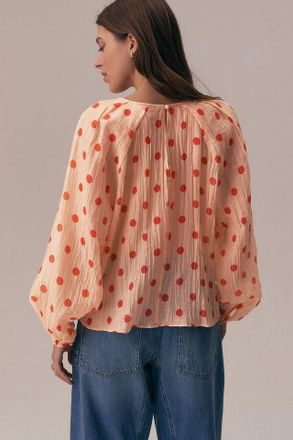 Next Langarmbluse Bluse mit volumin&ouml;sen langen &Auml;rmeln (1-tlg)