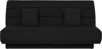 Les Tendances Banquette BZ 140x190 - Tissu noir - MELISSA