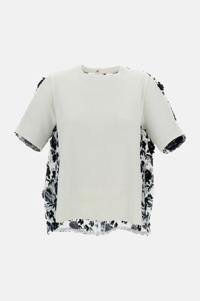 sacai Kurzarm-top Mit Stickerei