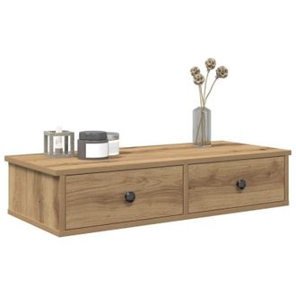 vidaXL Vidaxl - tag&egrave;re murale avec tiroirs ch&ecirc;ne artisanal bois ding&eacute;nierie