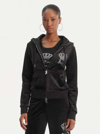 Juicy Couture Sweatshirt Gothic Crown JCBAS126805 Schwarz Slim Fit