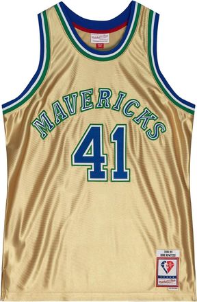 Mitchell & Ness NBA 75th Anniversary Swingman Jersey - 41 D. Nowitzki - Dallas Mavericks, Gold, S