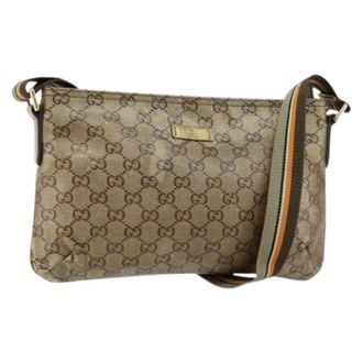 Gucci Sac bandouli&egrave;re en toile Pre-owned - Femme - Pre-owned - Beige - Taille: ONE Size