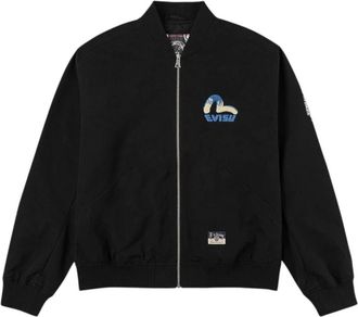 Evisu Homme, Vestes, Noir, Taille: L Canvas Bomber