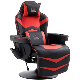 HOMCOM Relaxsessel Elektrisch Fernsehsessel Massagesessel mit Liegefunktion Massage 360&deg; Drehbarer TV Sessel mit Fernbedienung, Becherhalter