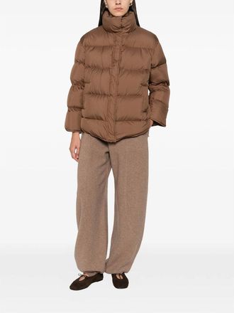 Max Mara Quilted Down Jacket - Brown