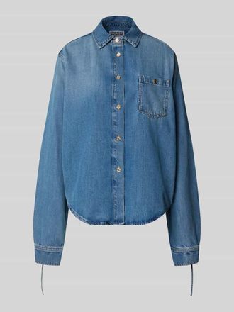 Essentiel Oversized Jeansbluse aus Lyocell-Baumwoll-Mix Modell JUZY