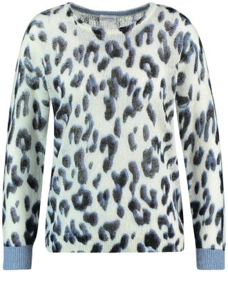 Gerry Weber EDITION Damen 370508-44708-9105 Pullover, Beige/Blau Gemustert Leo, 46