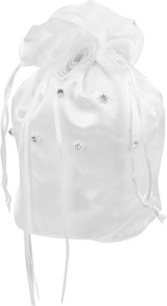 Beaupretty Paquet &agrave; Main de Mariage en Satin Blanc Orn&eacute; de Perles et Cristaux Paquet de Mari&eacute;e &Eacute;l&eacute;gant &agrave; Cordon pour C&eacute;r&eacute;monie Accessoire de Mariage Raffin&eacute; et P