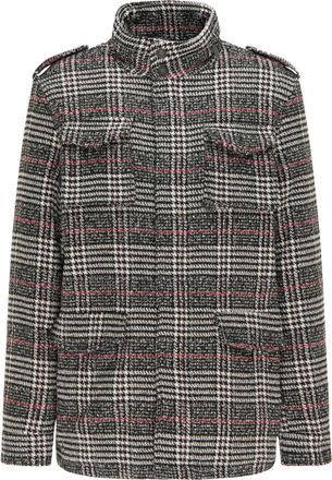 Mymo Glencheck-Jacke Herren schwarz weiss