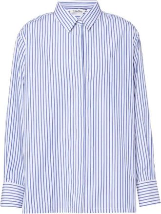 Max Mara Femme, Blouses et Chemises, Multicolore, Taille: 36 FR Chemise &agrave; Rayures Oversize avec Fermeture Boutonn&eacute;e Cach&eacute;e