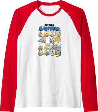 Garfield Emotions Of Garfield Blue Grid Raglan