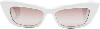 Aquazzura lunettes de soleil &agrave; monture papillon - Blanc