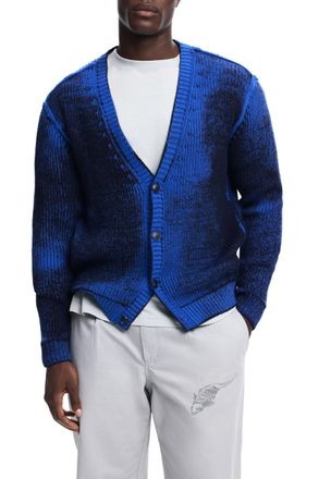 Desigual JERS_Strickjacke, SCRATC, 5022 Ultra Blue, S, blau, Small