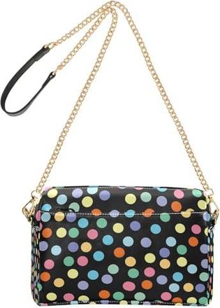 HMZXZ Sacs à bandoulière colorés à pois pour femmes, sacs à main en cuir, petits sacs à main à bandoulière, mignon abstrait