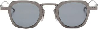 Thom Browne lunettes de soleil &agrave; monture ronde - Argent