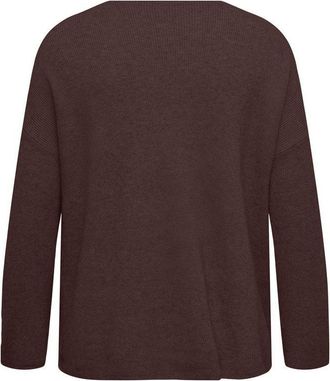 Only Carmakoma V-Ausschnitt-Pullover CARIBI LS RIB LOOSE V-NECK CC KNT Viskosemischung, regular fit