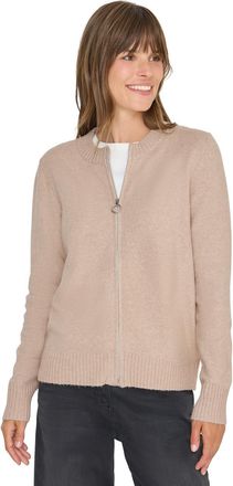 Cecil Cardigan mit Zipper Sandalwood beige Melange XL