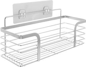 Artibetter Gadpiparty Wandregal aus Edelstahl mit Starkem Kleber - 1 St&uuml;ck Aufbewahrungshalter f&uuml;r Badezimmer und Balkon Bohrfreie Montage Holz Metall und Kerami