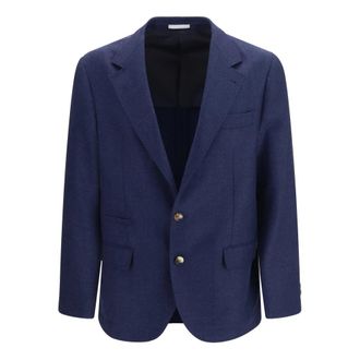 Brunello Cucinelli Einknopf-Blazer aus Wolle - - Jackets - Herren - Blau - L