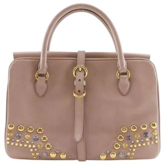 Miu Miu Sac &agrave; main en cuir doccasion - Femme - Pre-owned - Rose - Taille: ONE Size