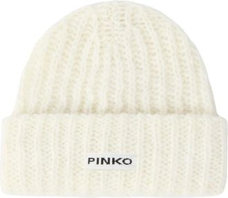 Pinko Pinko, Femme, Accessoires, Beige, Taille: ONE Size Bonnet Armenia Beanie Filato Doux