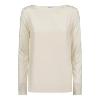 Max Mara Femme, Pulls, Beige, Taille: 36 FR Fedra Boat-neck Knit