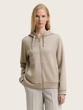Tom Tailor Sweatjacke Strick & Sweatshirts Hoodie Sweatjacke aus Scuba