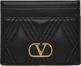Valentino Garavani Femme, Accessoires, Noir, Taille: ONE Size Quiltie 67 Card Holder
