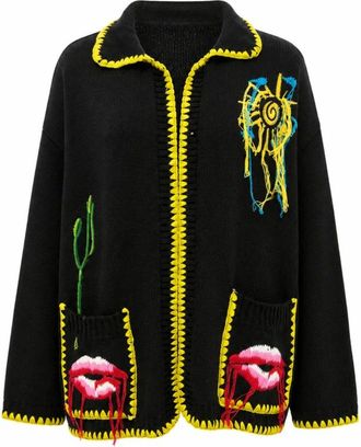 Akep Femme, Pulls, Noir, Taille: 40 FR Gbkd13050 Cardigan