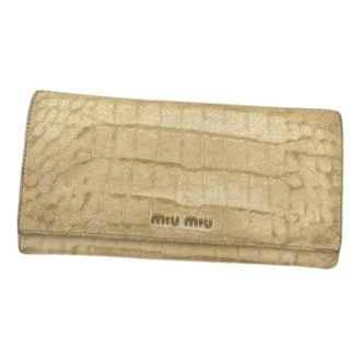 Miu Miu Pre-owned Leather Wallet - Femme - Pre-owned - Blanc - Taille: ONE Size