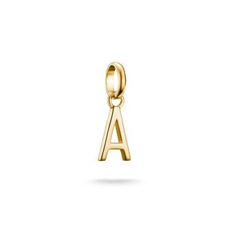 Thomas Sabo Thomas Sabo Charm Club Connect Charm-Anhänger Buchstabe A 18k Vergoldung Recyceltes 925 Silber CC1207-413-39