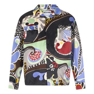 Moschino Homme, Chemises, Multicolore, Taille: XL Colorful Long Sleeve Shirt