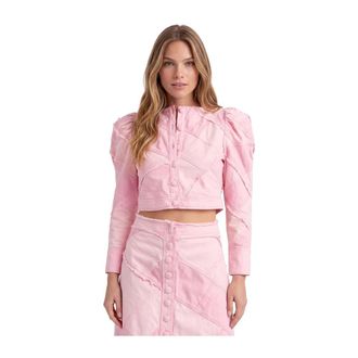 LoveShackFancy Eleora Cropped Jacket - - Jackets - Damen - Rosa - XS