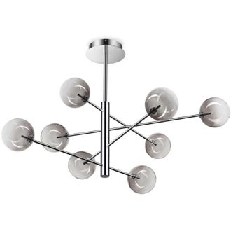 Ideal Lux Equinoxe Deckenleuchte mit 8 Lichtern, mehrarmig, rauchgrau - Ideal Lux