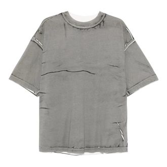Paura Costa Oversized T-Shirt All Over - - Tops - Herren - Grau - L