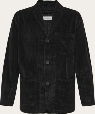 Knowledge Cotton Apparel Herren vegan Blazer Corduroy Black Jet