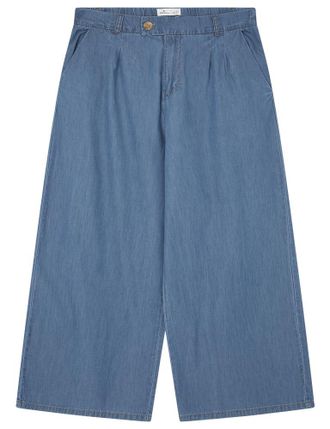 Springfield Damen Pantalón Tencel Jeans, MEDIUM_Blue, 38