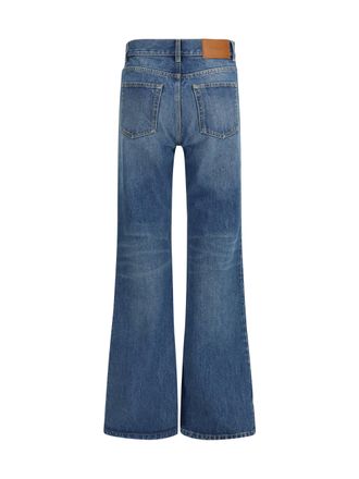 Chlo&eacute; Womens Flared Jeans Faded Indigo Cotton