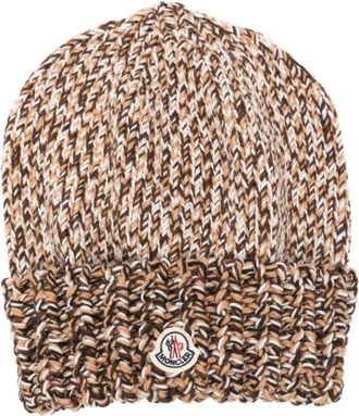 Moncler Femme, Accessoires, Beige, Taille: ONE Size Bonnet tricot&eacute;
