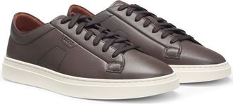 HUGO BOSS Sneaker Kieran Tenn aus Glattleder mit Label-Prägung in