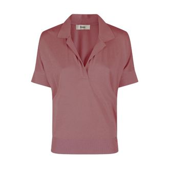 Herno Glam Knit Polo - - Tops - Damen - Rosa - L